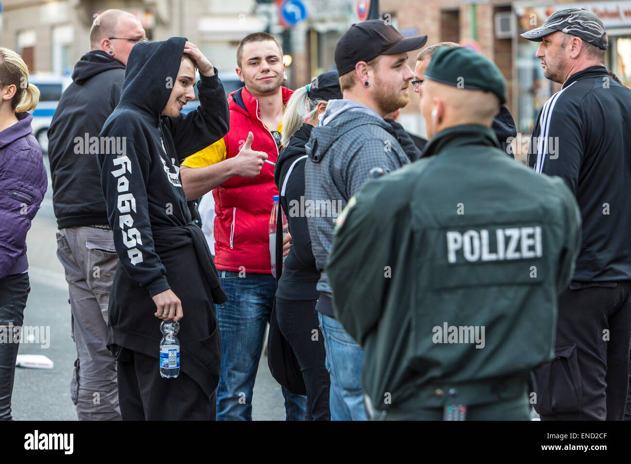 Demonstration of right wing Neo-Nazi party "Die Rechte", a first of May ...