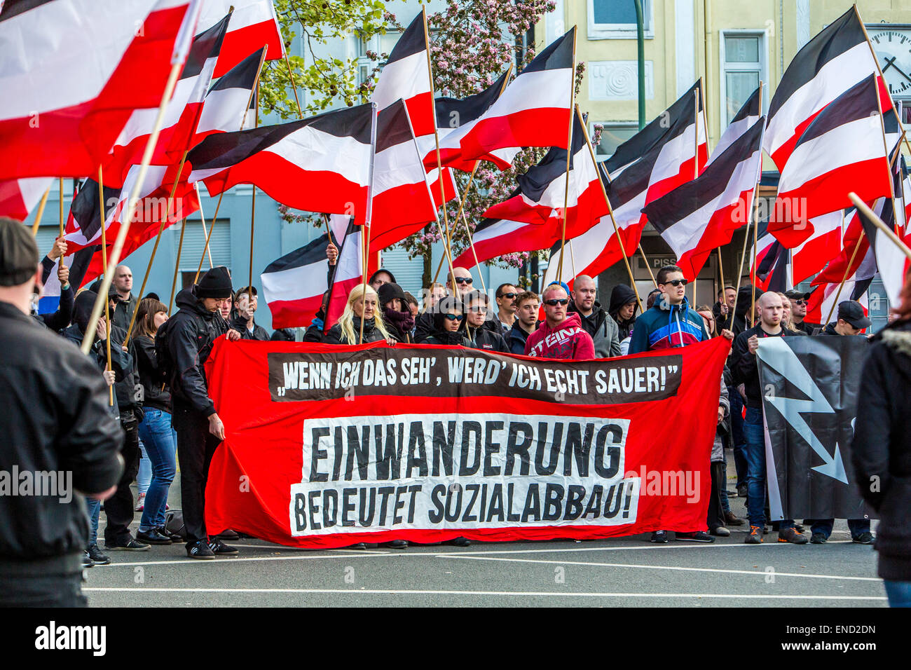 Demonstration of right wing Neo-Nazi party "Die Rechte", a first of May ...