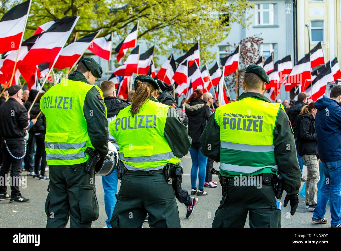 Demonstration of right wing Neo-Nazi party "Die Rechte", a first of May ...