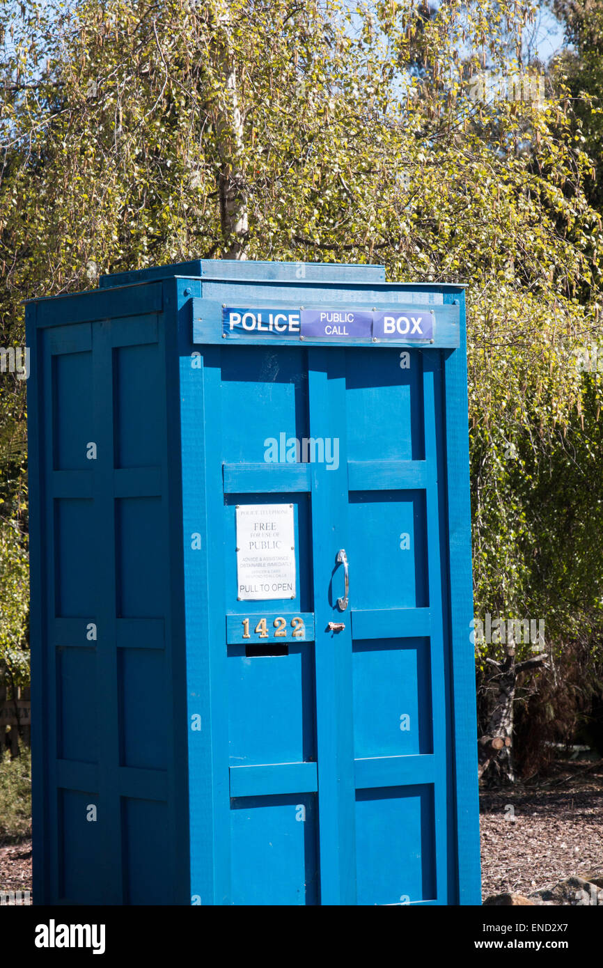 Traditional Dr Who tardis style old fashioned police box in Tasmania ...