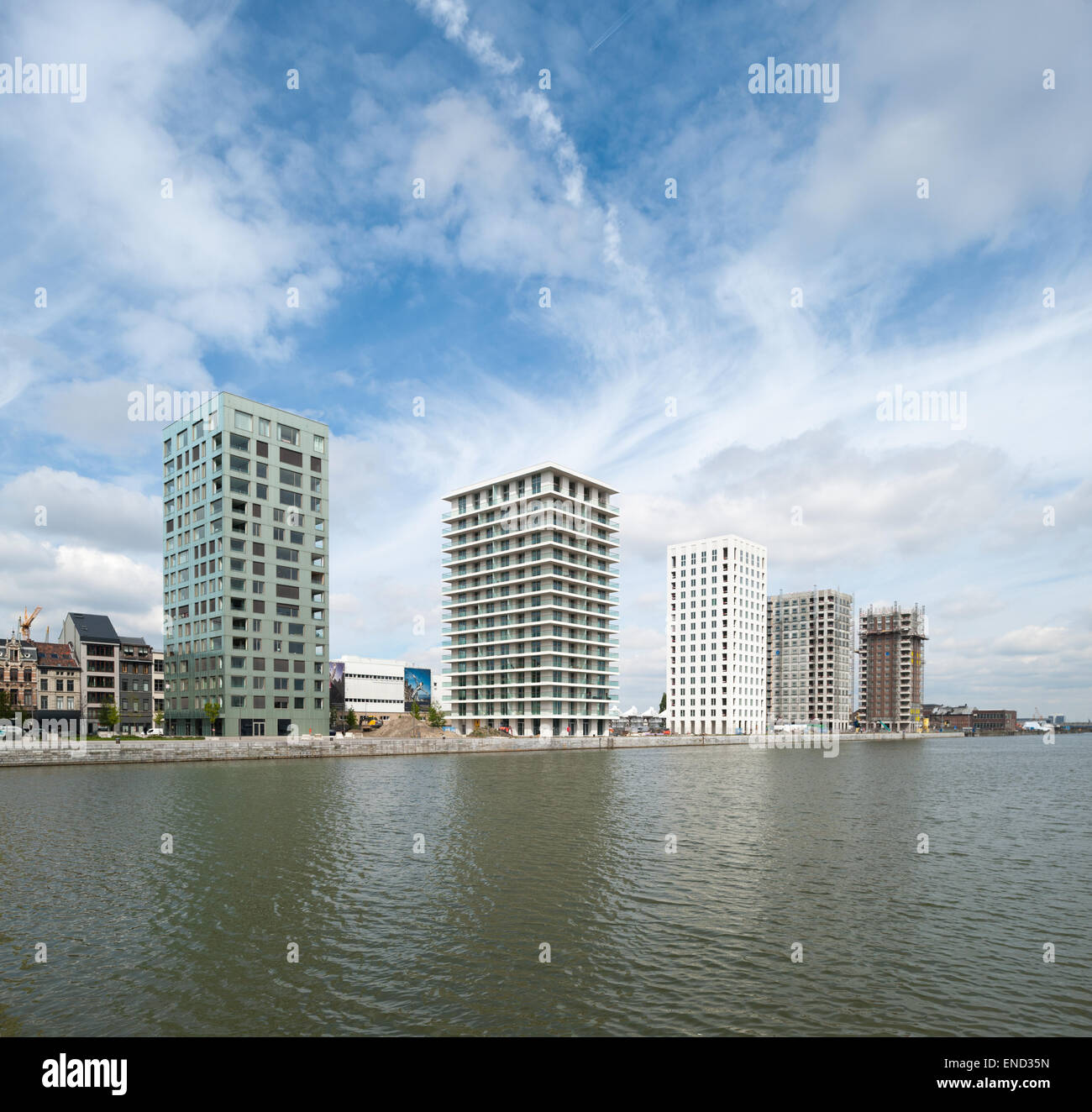 Belgium, Antwerp, Kattendijkdok-Westkaai towers Stock Photo - Alamy