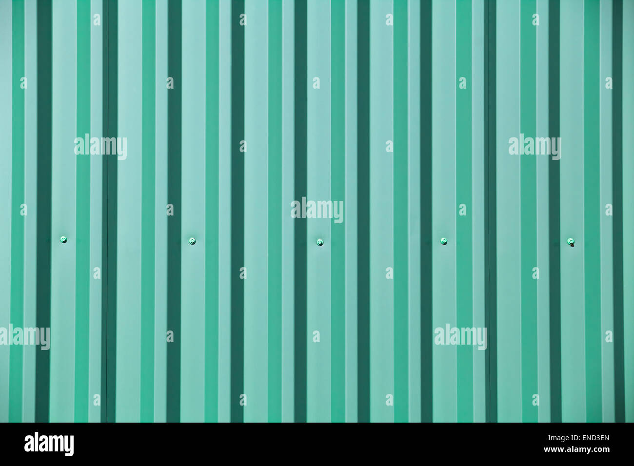 Detail of a corrugated metal wall with turquoise color Stock Photo - Alamy
