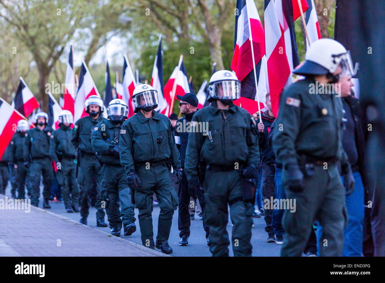 Demonstration of right wing Neo-Nazi party "Die Rechte", a first of May ...
