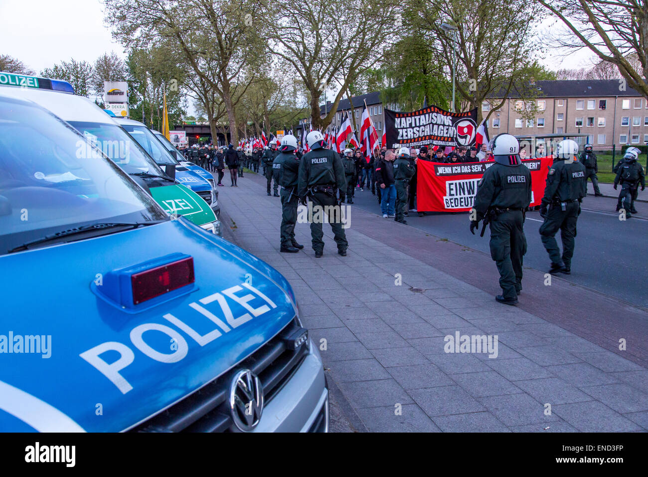 Demonstration of right wing Neo-Nazi party "Die Rechte", a first of May ...