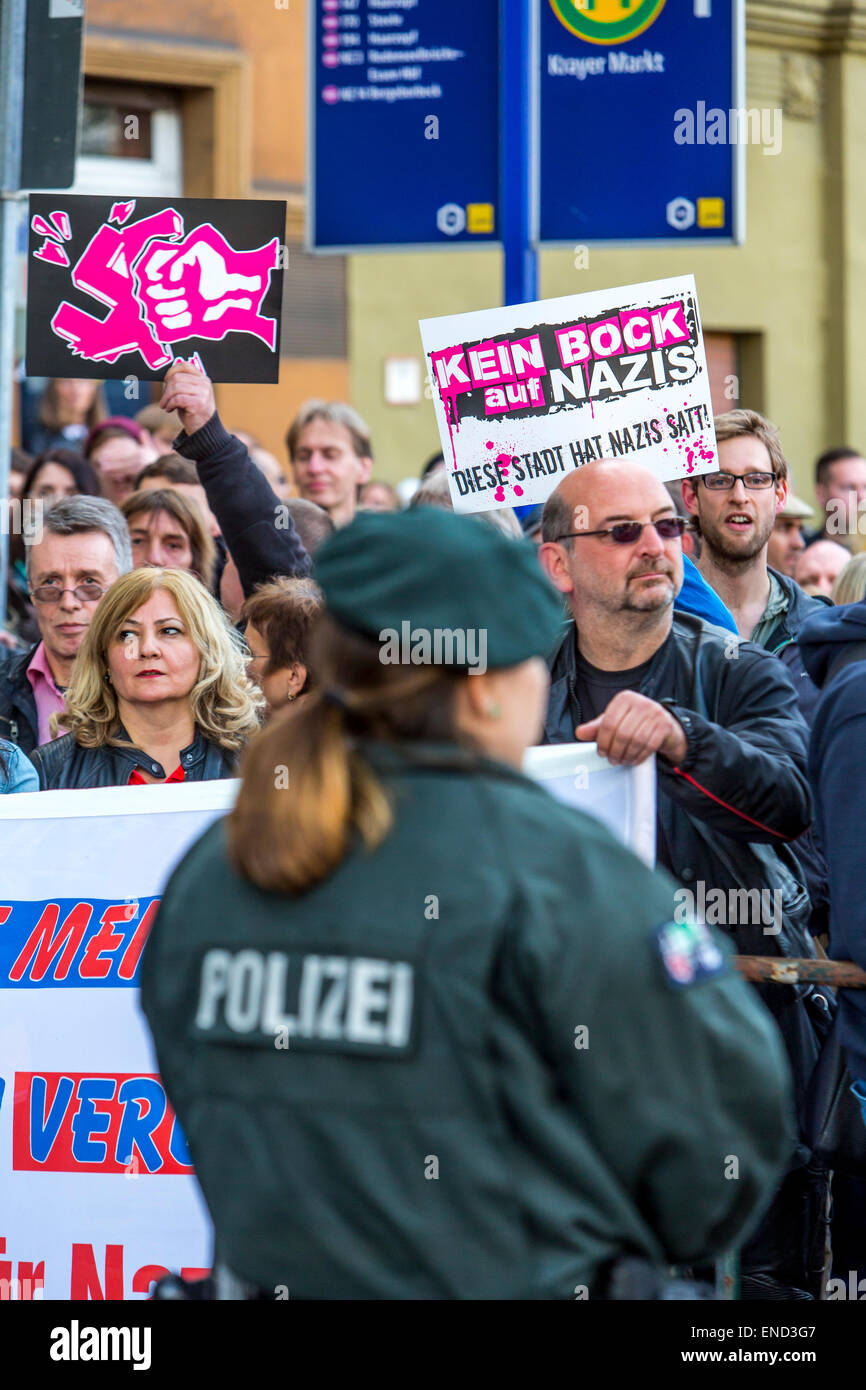 Demonstration of right wing Neo-Nazi party "Die Rechte", a first of May ...