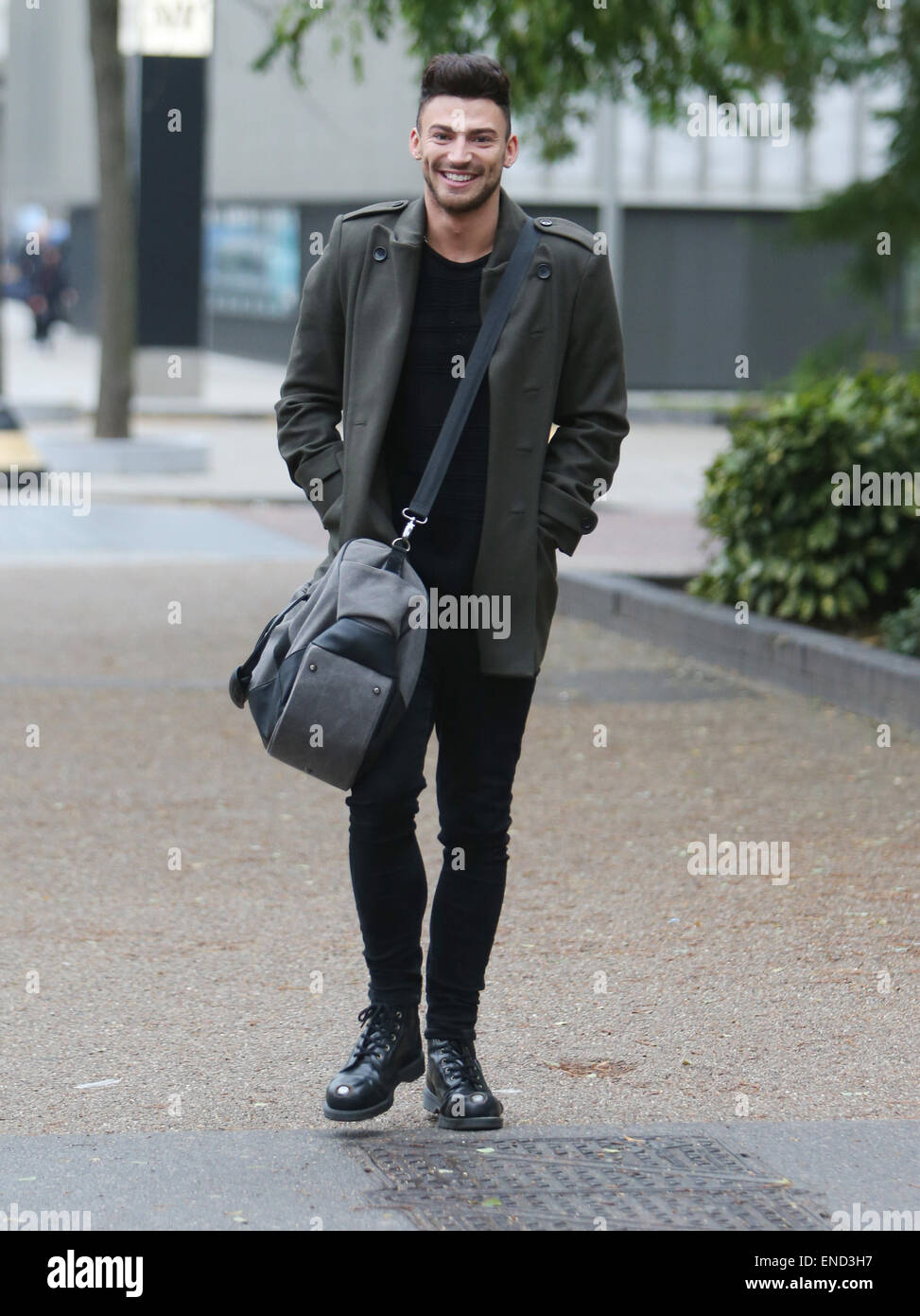 'X Factor' Paul Akister outside the ITV Studios. Paul walks to the shop ...