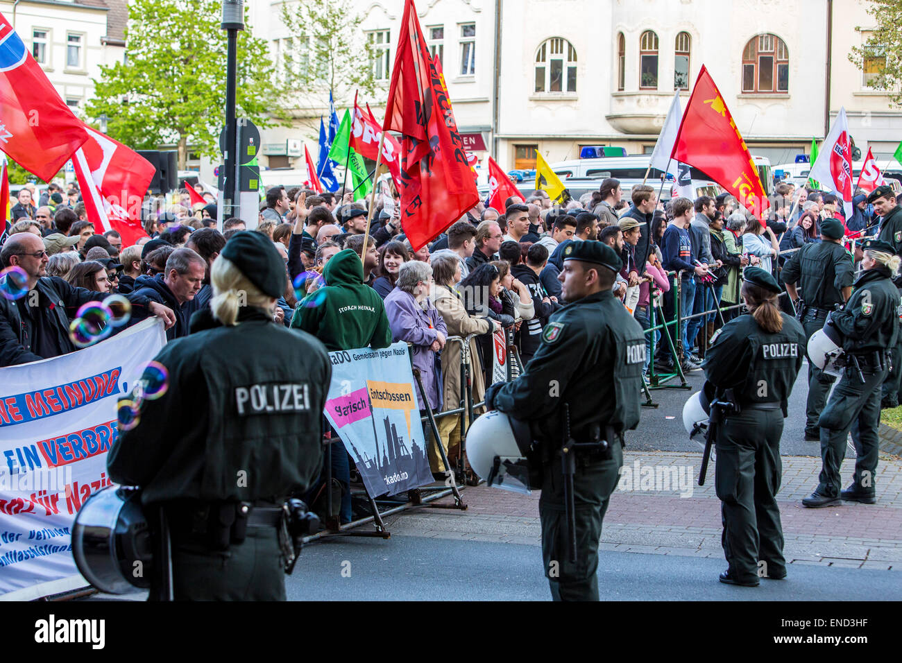 Demonstration of right wing Neo-Nazi party "Die Rechte", a first of May ...