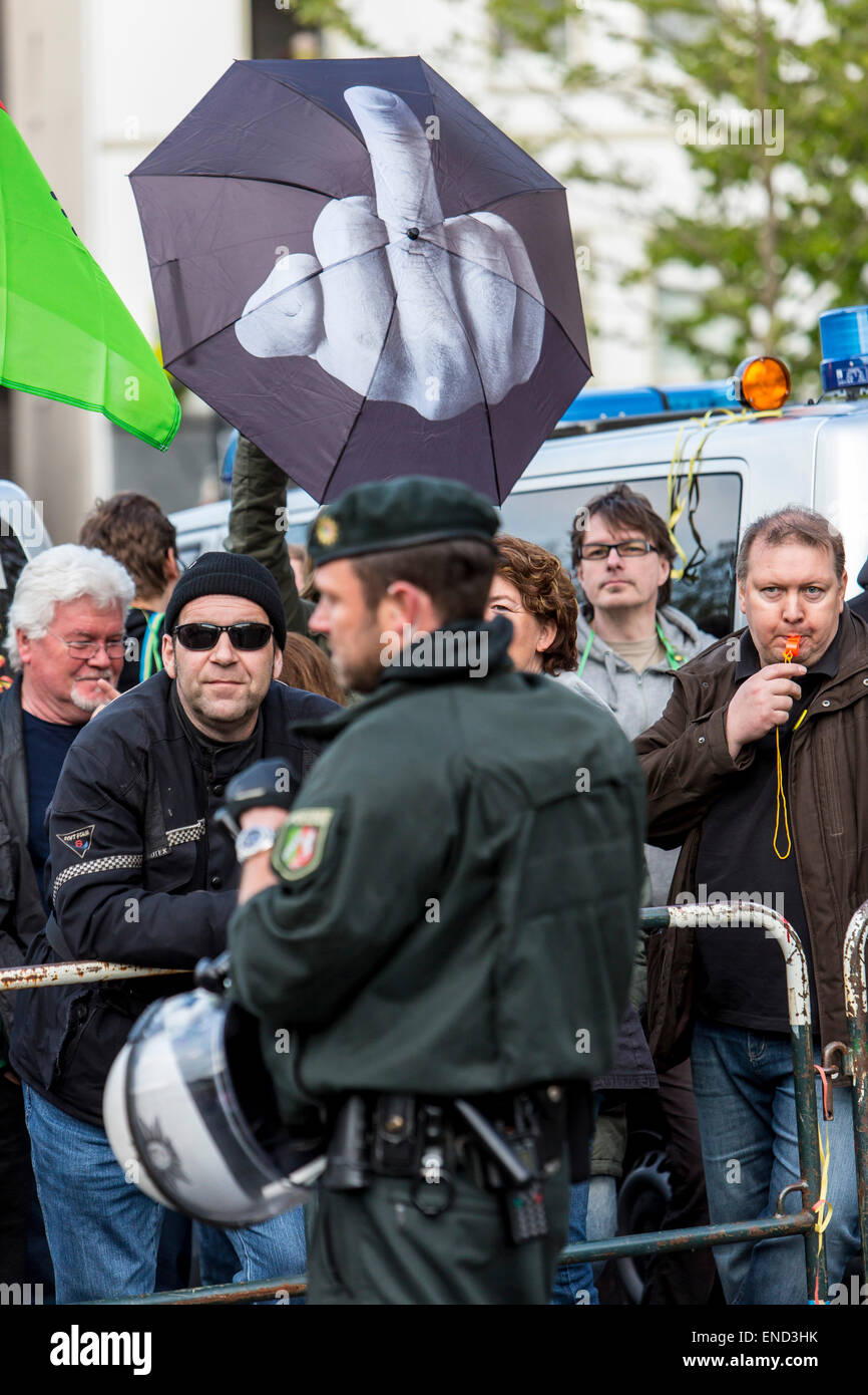 Demonstration of right wing Neo-Nazi party "Die Rechte", a first of May ...