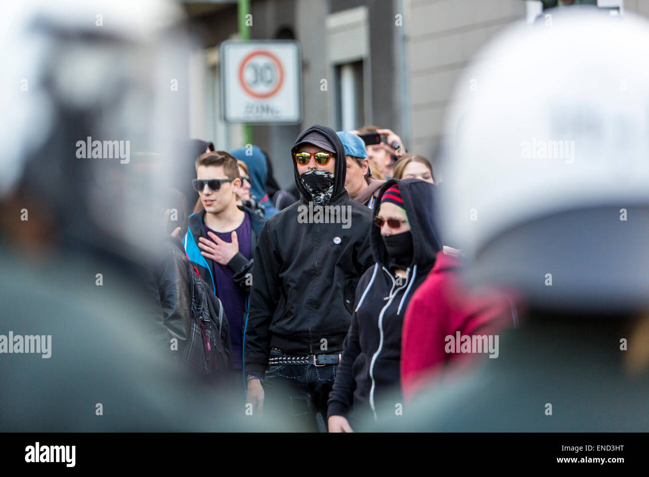 Demonstration of right wing Neo-Nazi party "Die Rechte", a first of May ...
