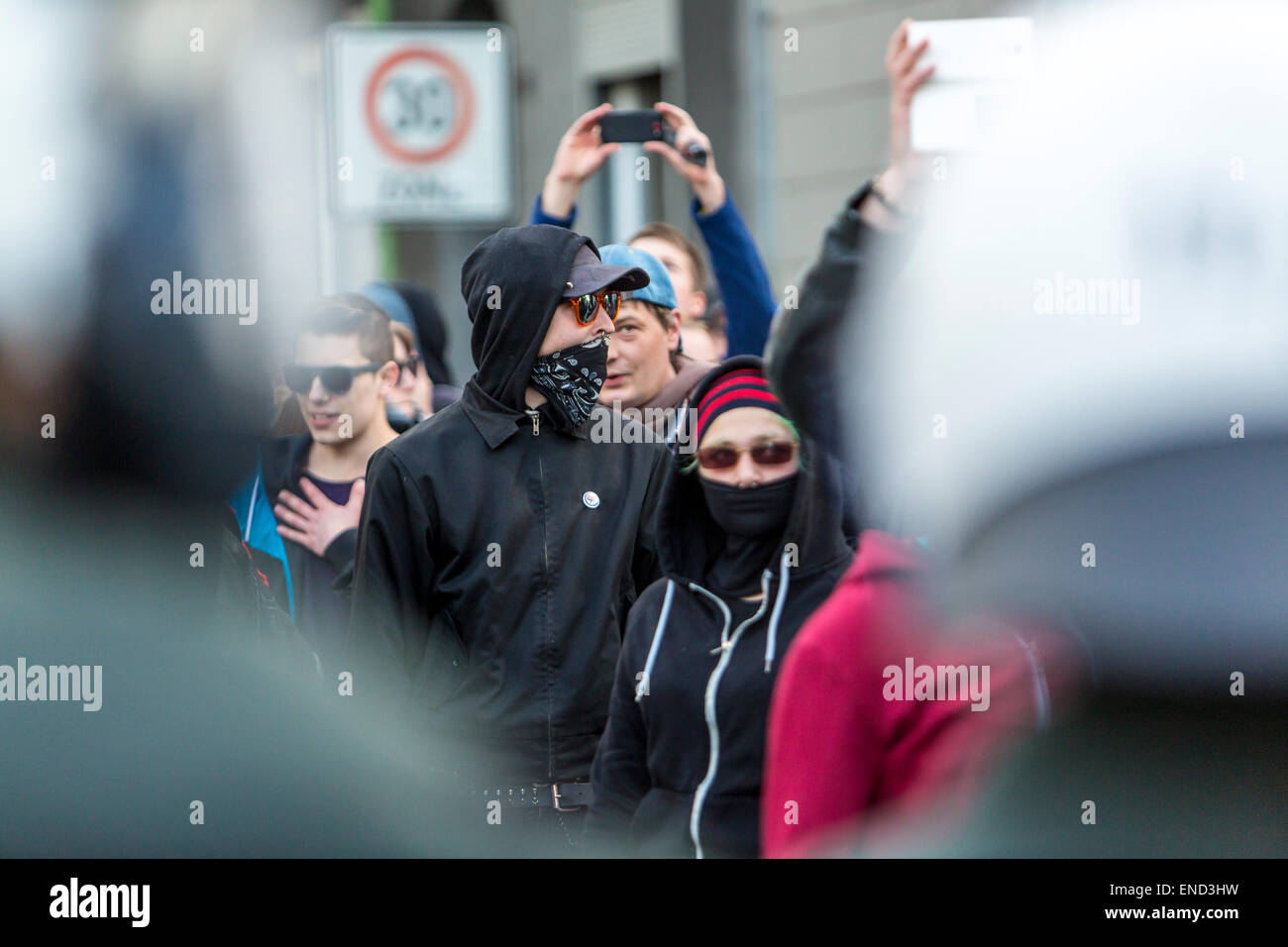 Demonstration of right wing Neo-Nazi party "Die Rechte", a first of May ...