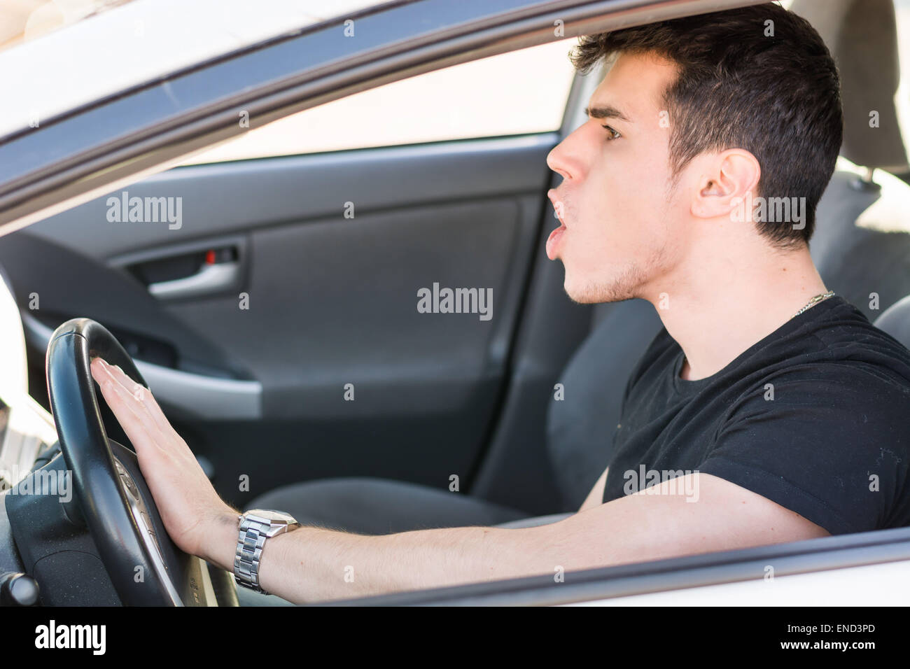 Angry man traffic jam hi-res stock photography and images - Alamy