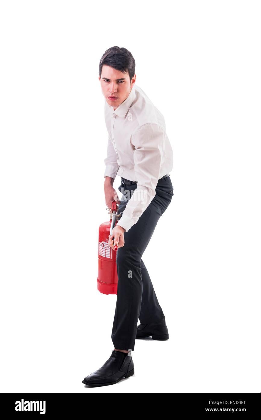 Man with fire extinguisher hi-res stock photography and images - Alamy