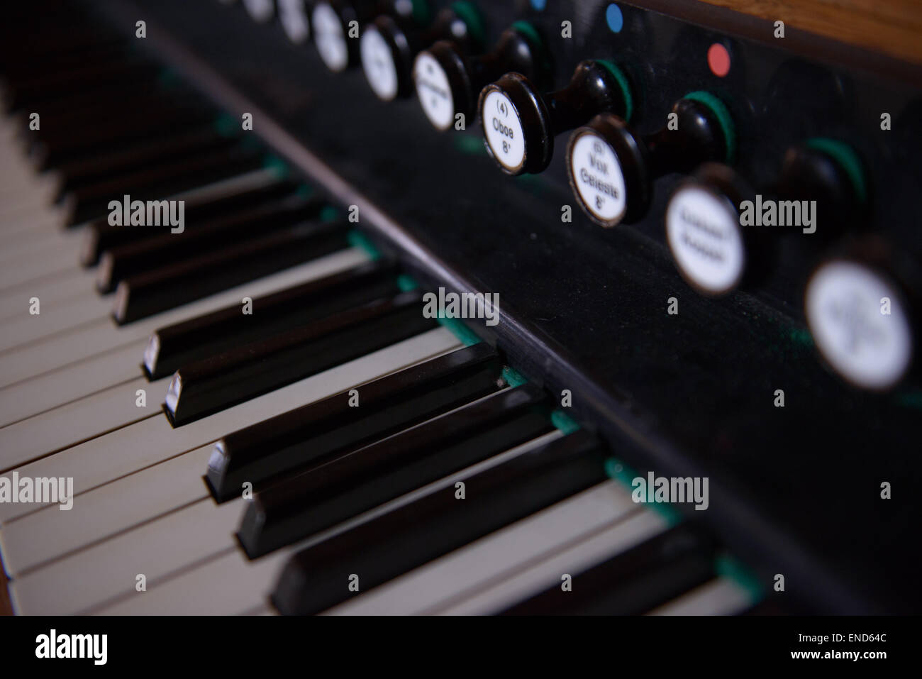 Church Organ Keyboard Stock Photo - Alamy