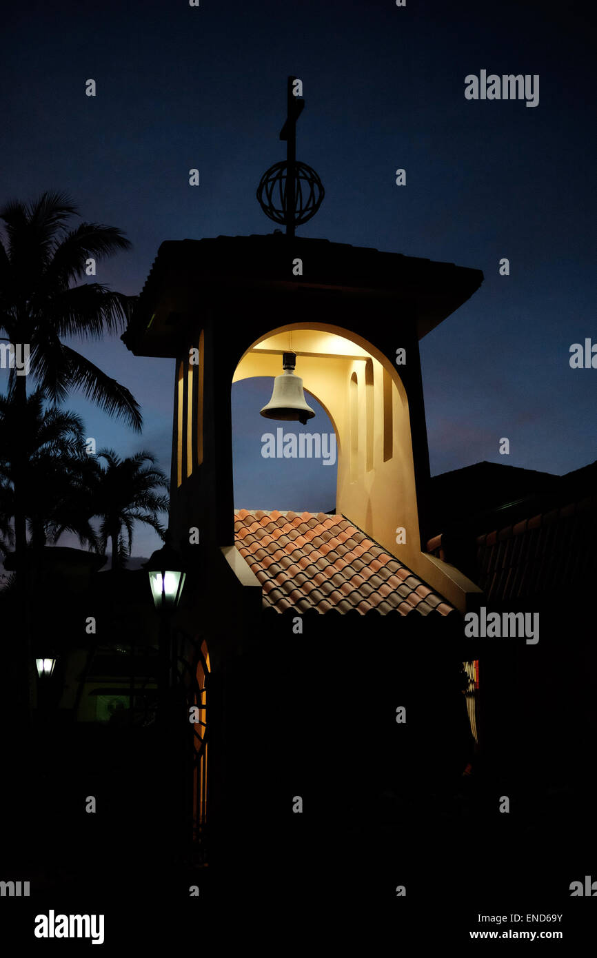 A small church tower and bell Stock Photo - Alamy