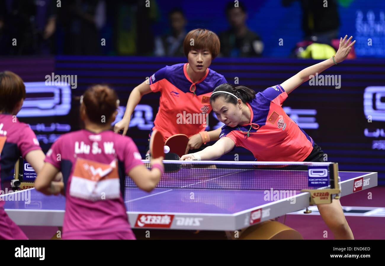 Suzhou, China's Jiangsu Province. 3rd May, 2015. China's Ding Ning(2nd ...