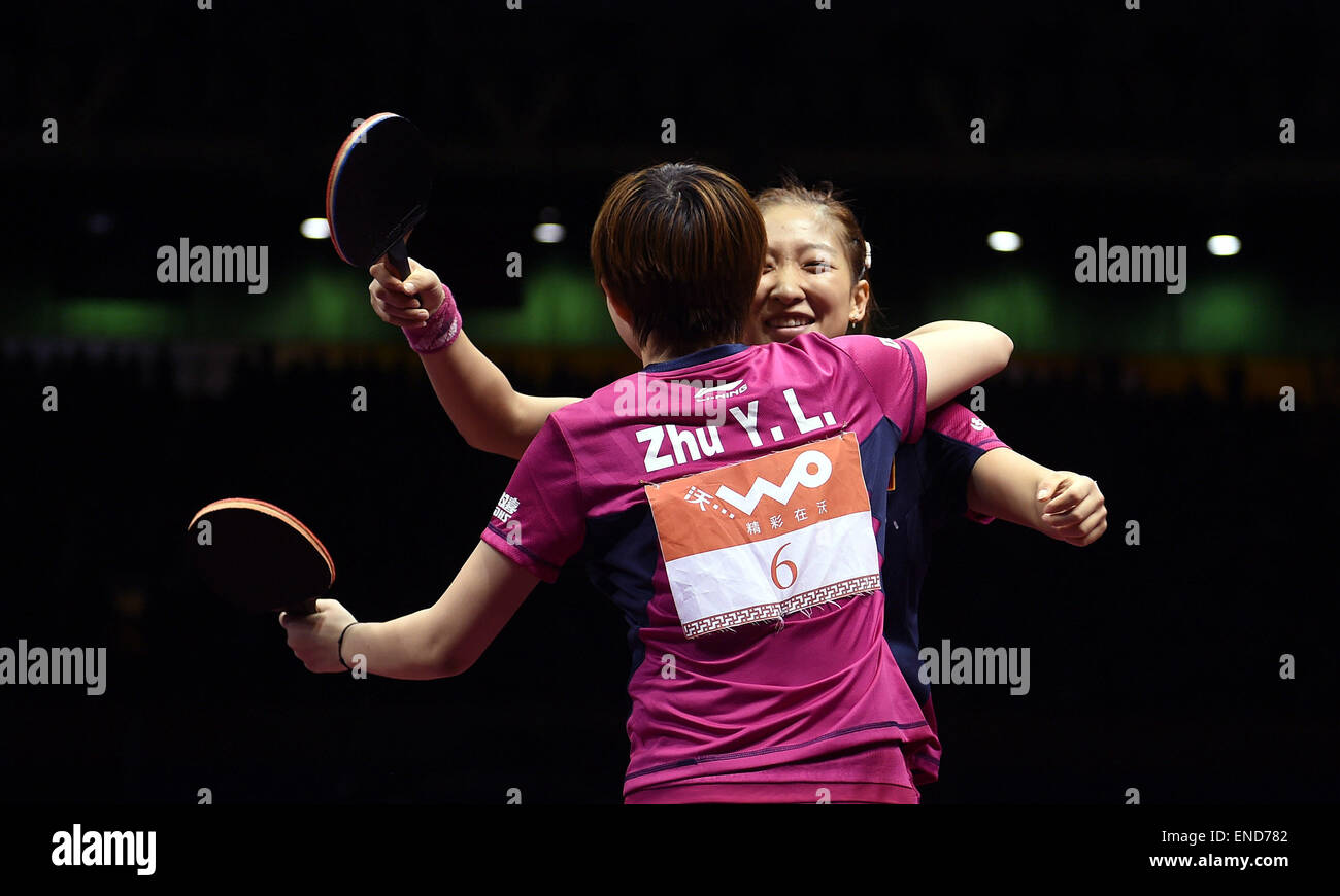 Suzhou, China's Jiangsu Province. 3rd May, 2015. China's Liu Shiwen ...