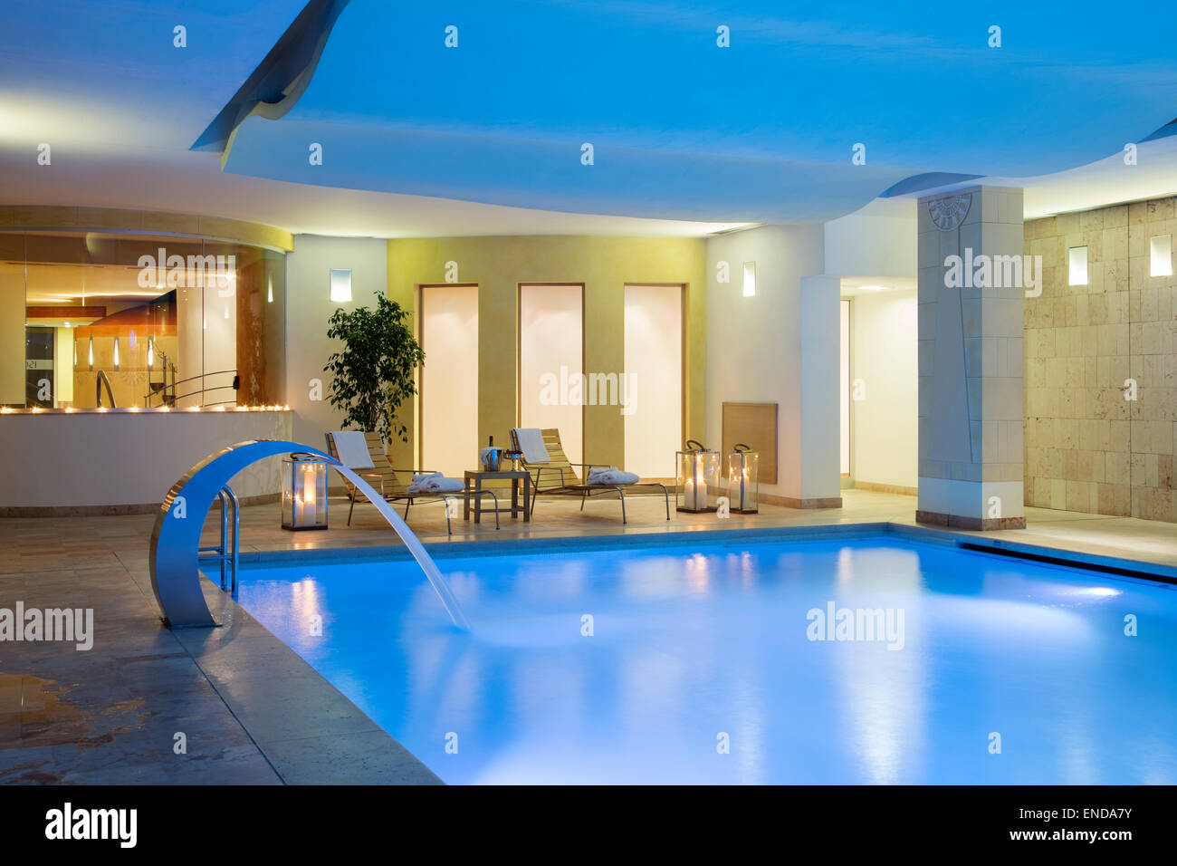Luxury swimming pool in a hotel Stock Photo - Alamy