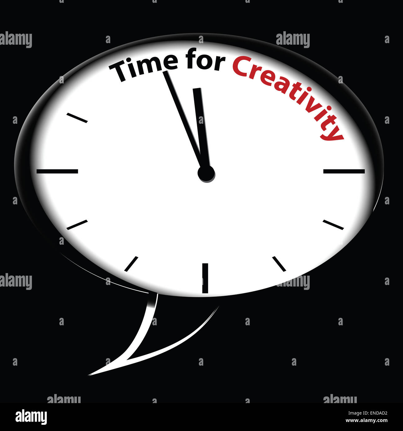 Bubble clock “Time for Creativity” Stock Photo - Alamy