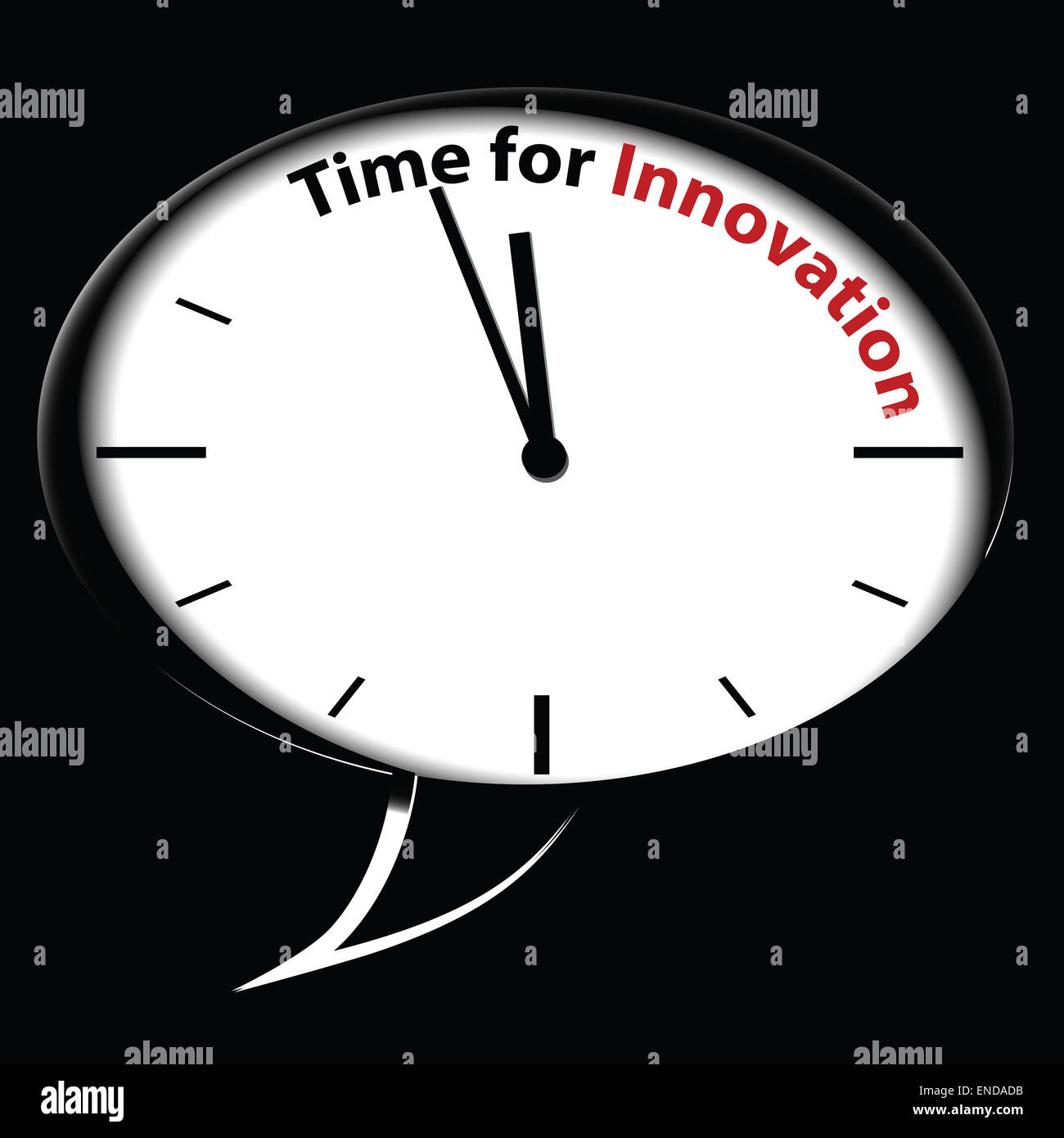 Bubble clock “Time for innovation” Stock Photo - Alamy