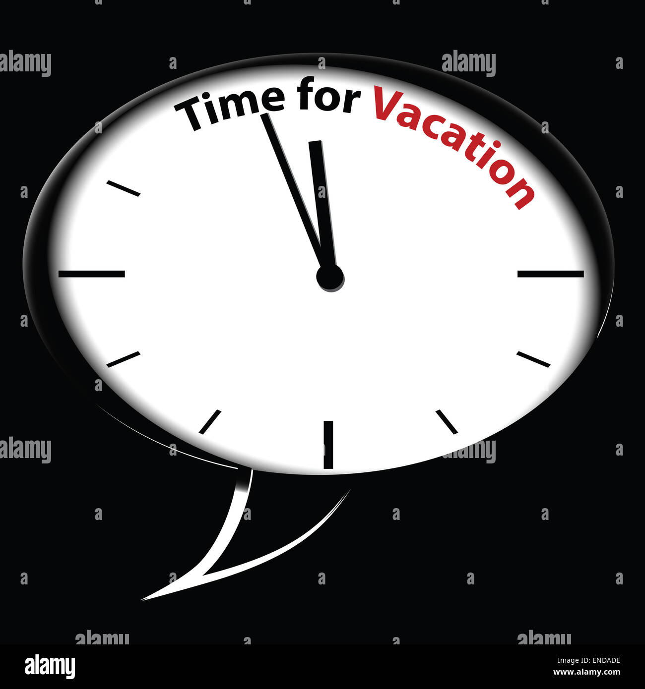Bubble clock “Time for Vacation” Stock Photo - Alamy