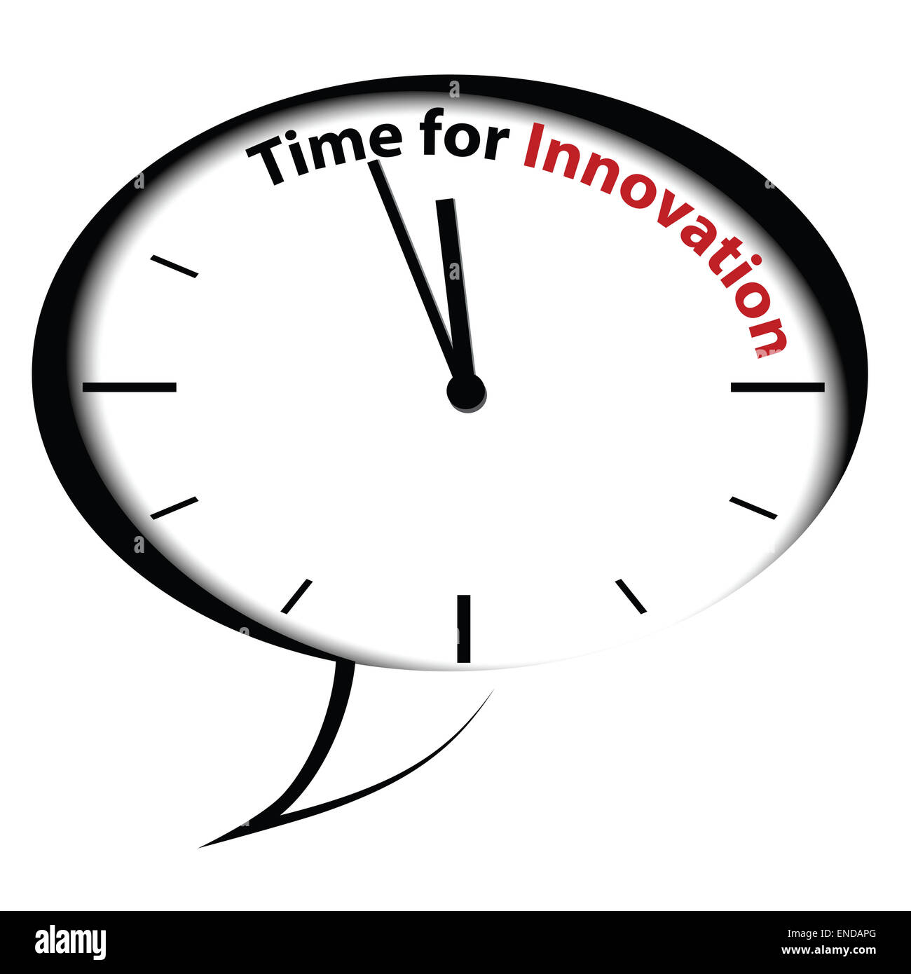 Bubble clock “Time for innovation” Stock Photo - Alamy
