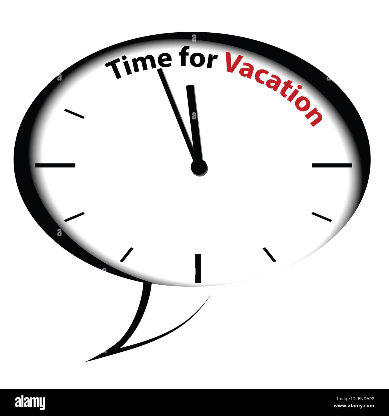 Bubble clock “Time for Vacation” Stock Photo - Alamy