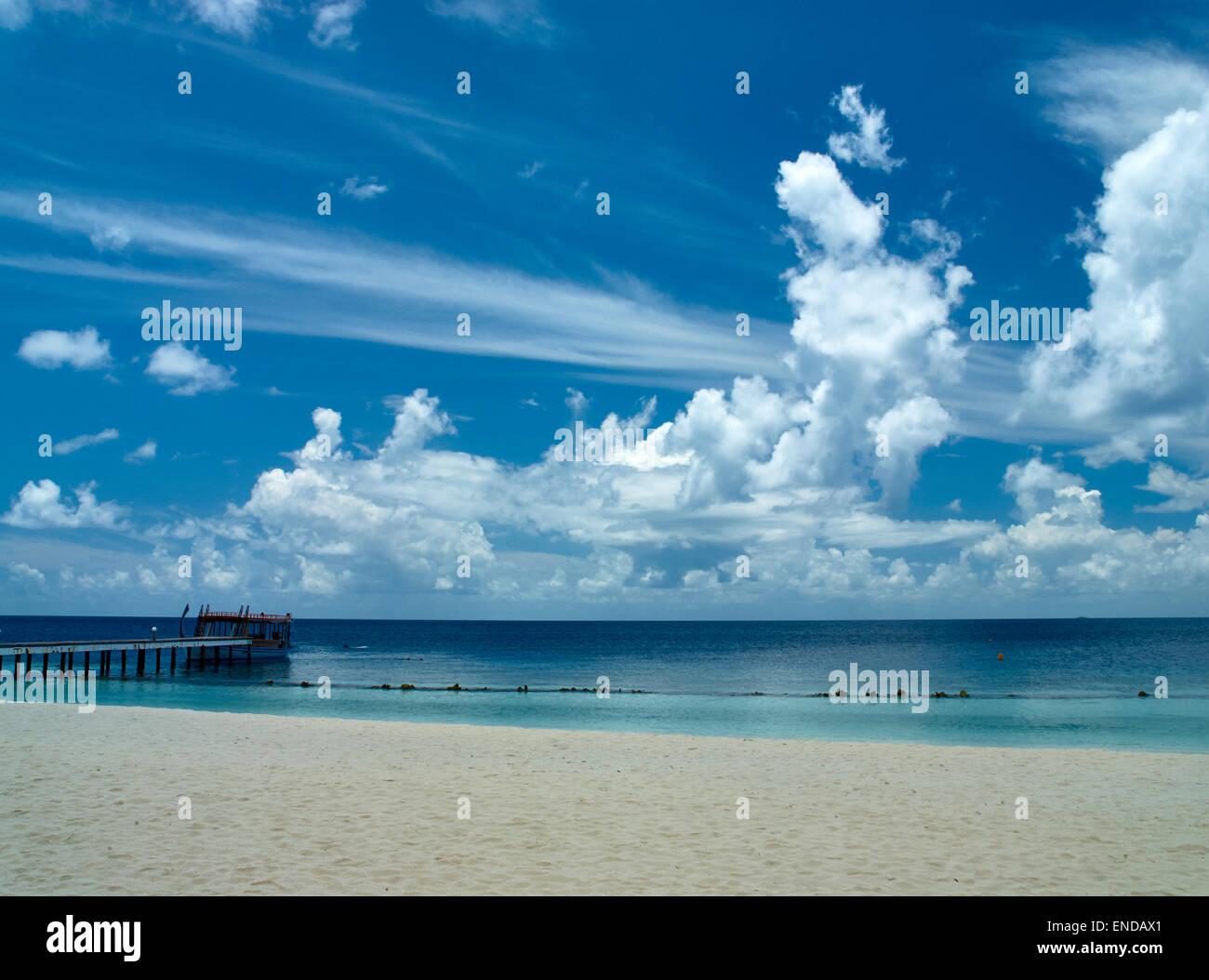 Amazing cloud formation on the beautiful Angaga Island in the Maldives ...