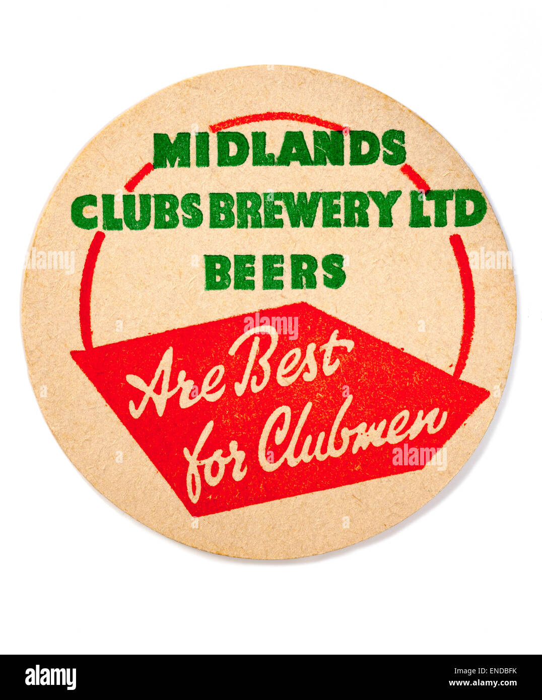 Vintage British Beer Mat advertising Midlands Clubs Brewery Beers Stock ...