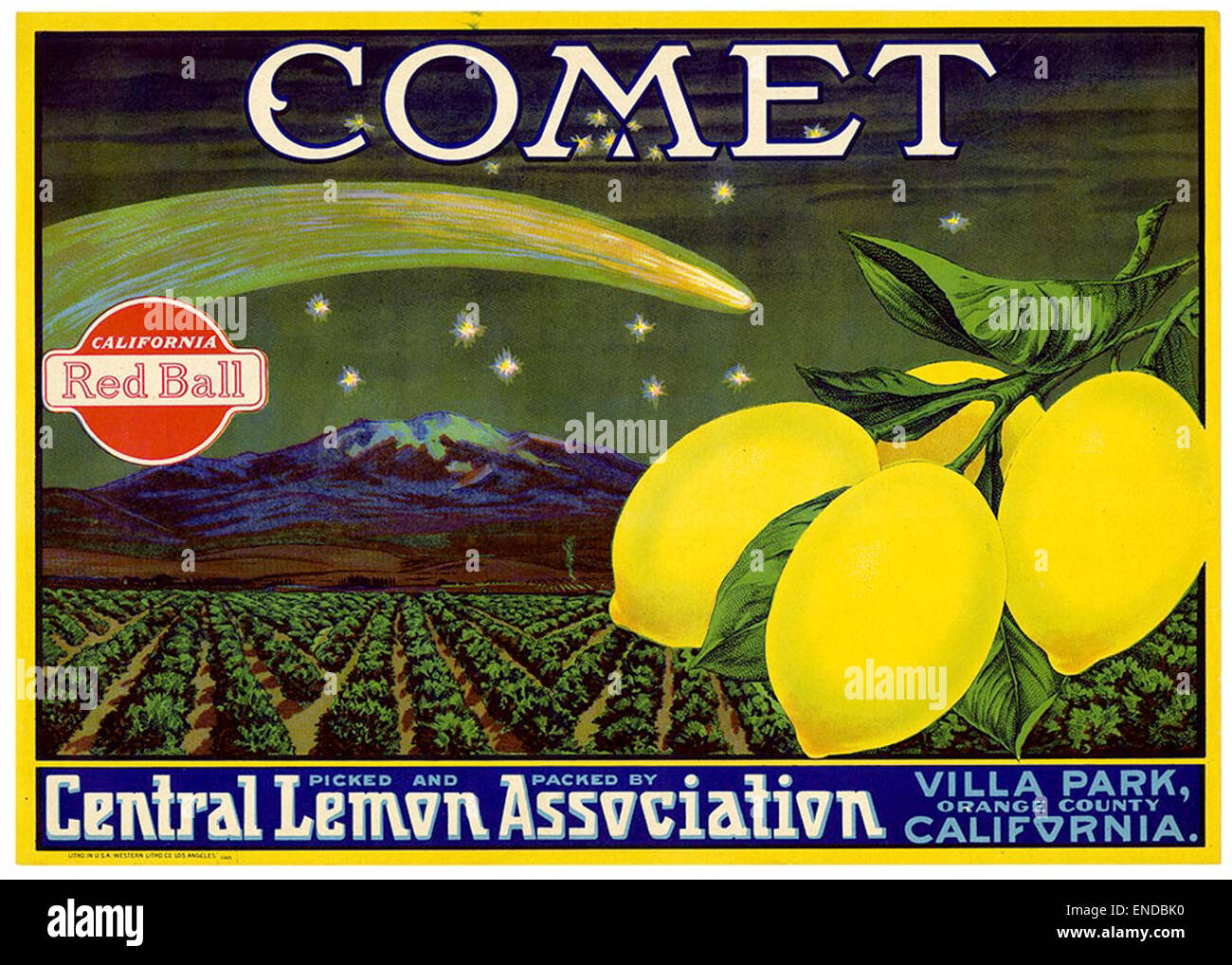 Lemon crate label hi-res stock photography and images - Alamy