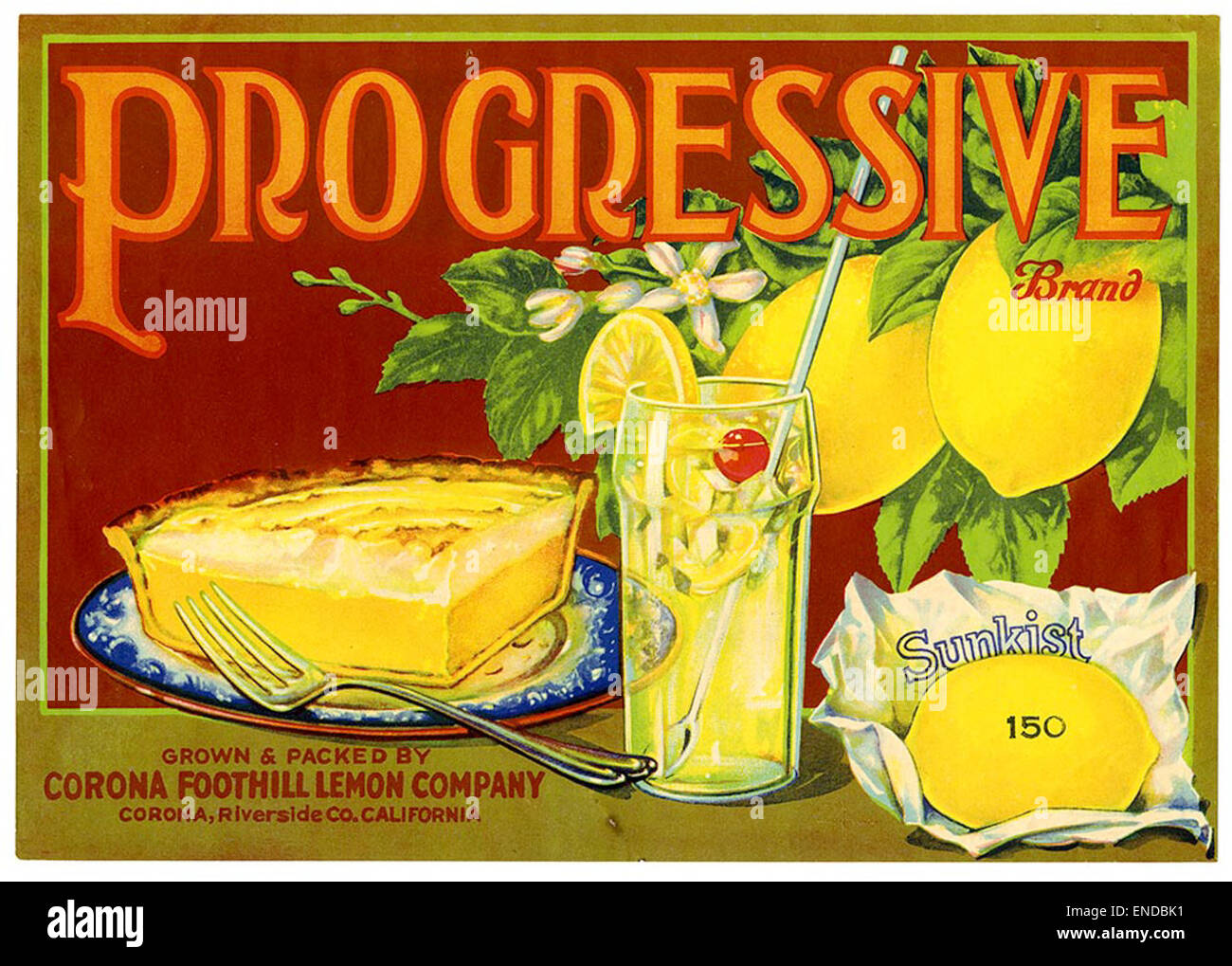 Lemon crate label hi-res stock photography and images - Alamy