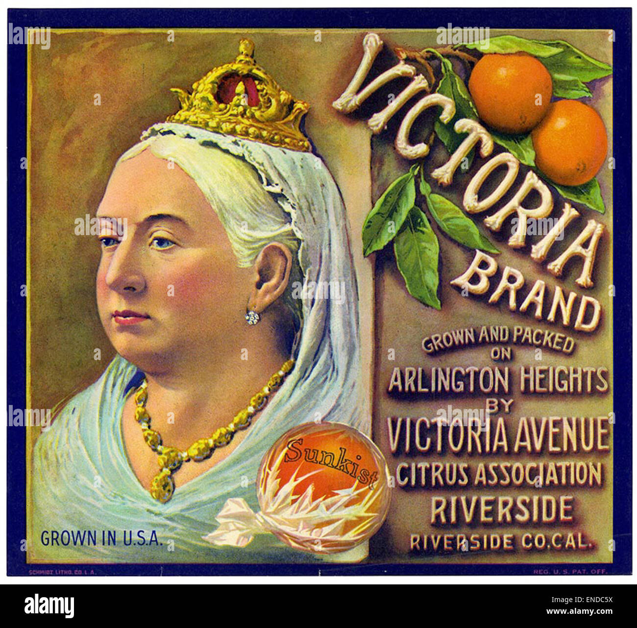 Orange sunkist label hi-res stock photography and images - Alamy