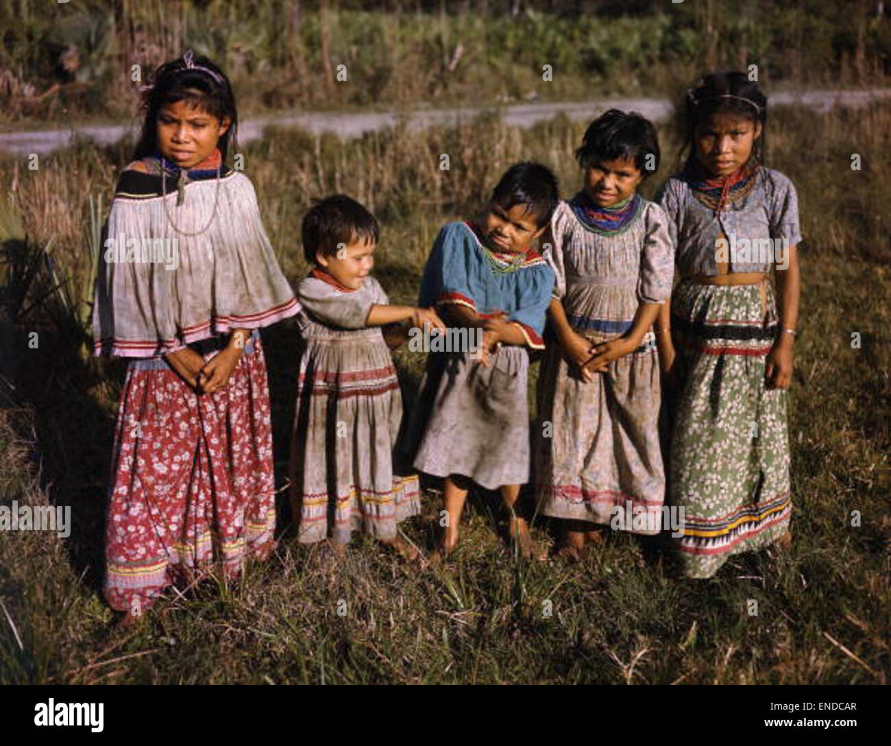This image depicts Seminole children at the Brighton Indian Reservation ...