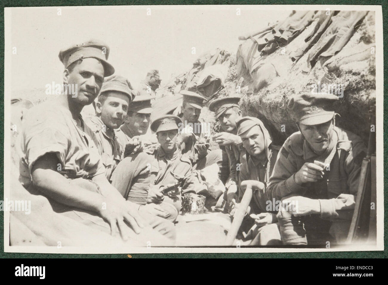 'A Group in the Trenches' by Henry Charles Marshall depicts soldiers in ...