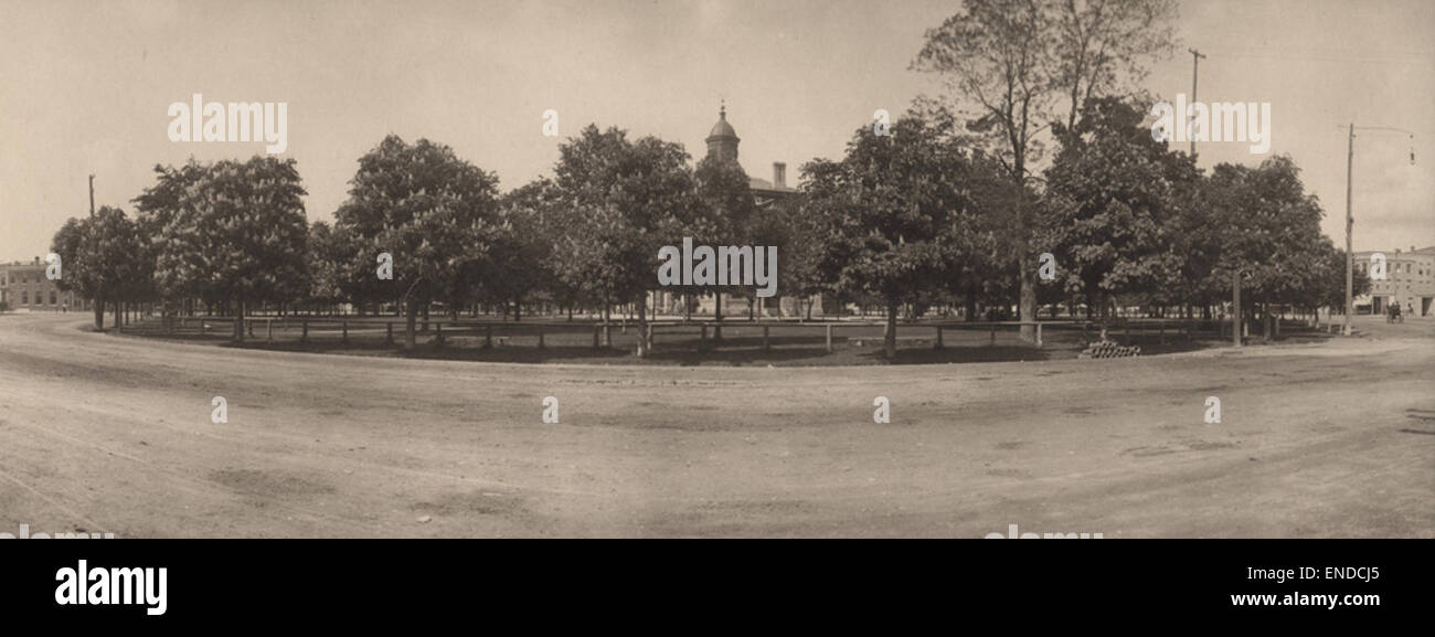 This image depicts Court House Square in Goderich, Ontario, offering a ...