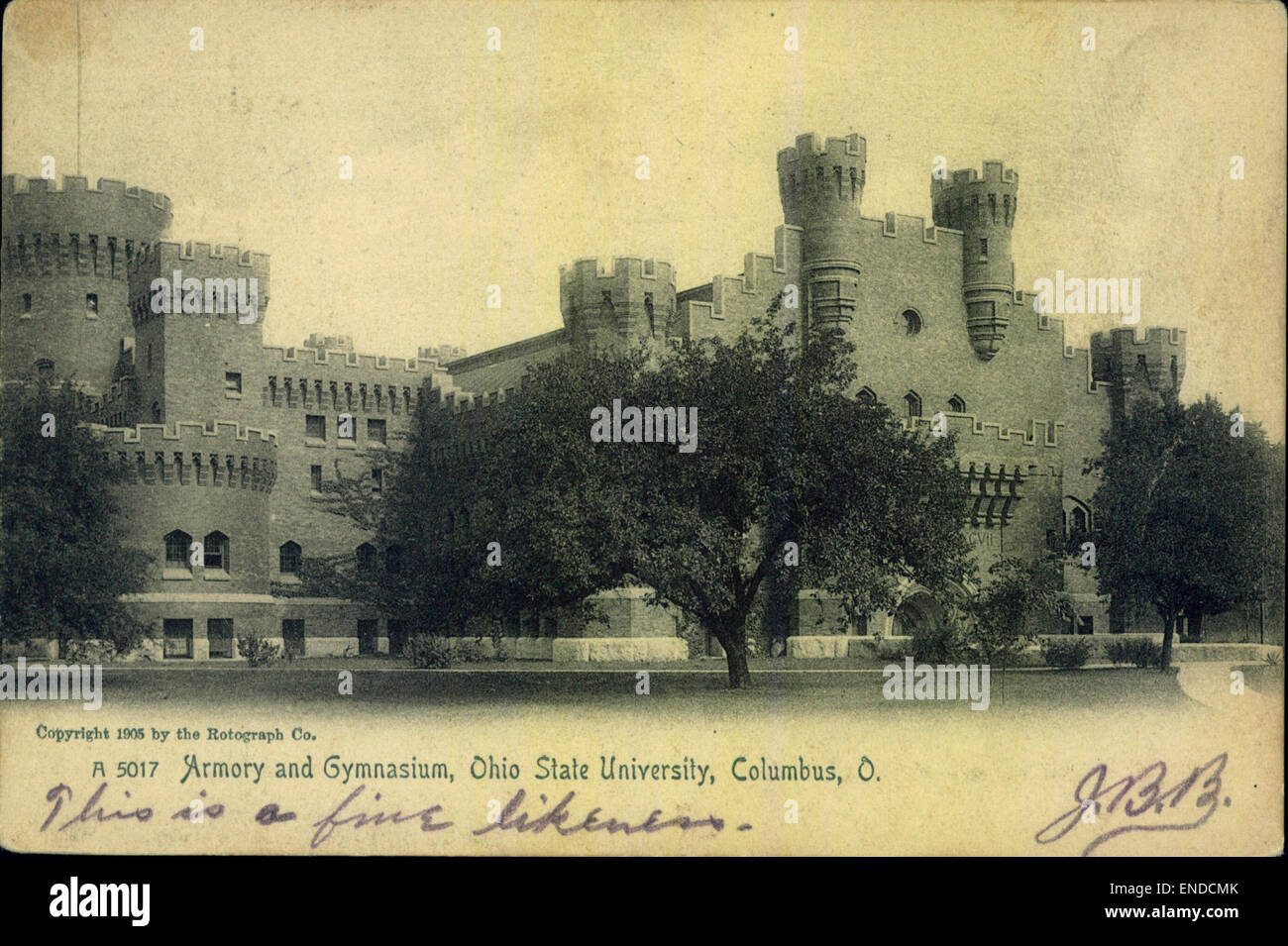 This historic image shows the Armory and Gymnasium at Ohio State ...