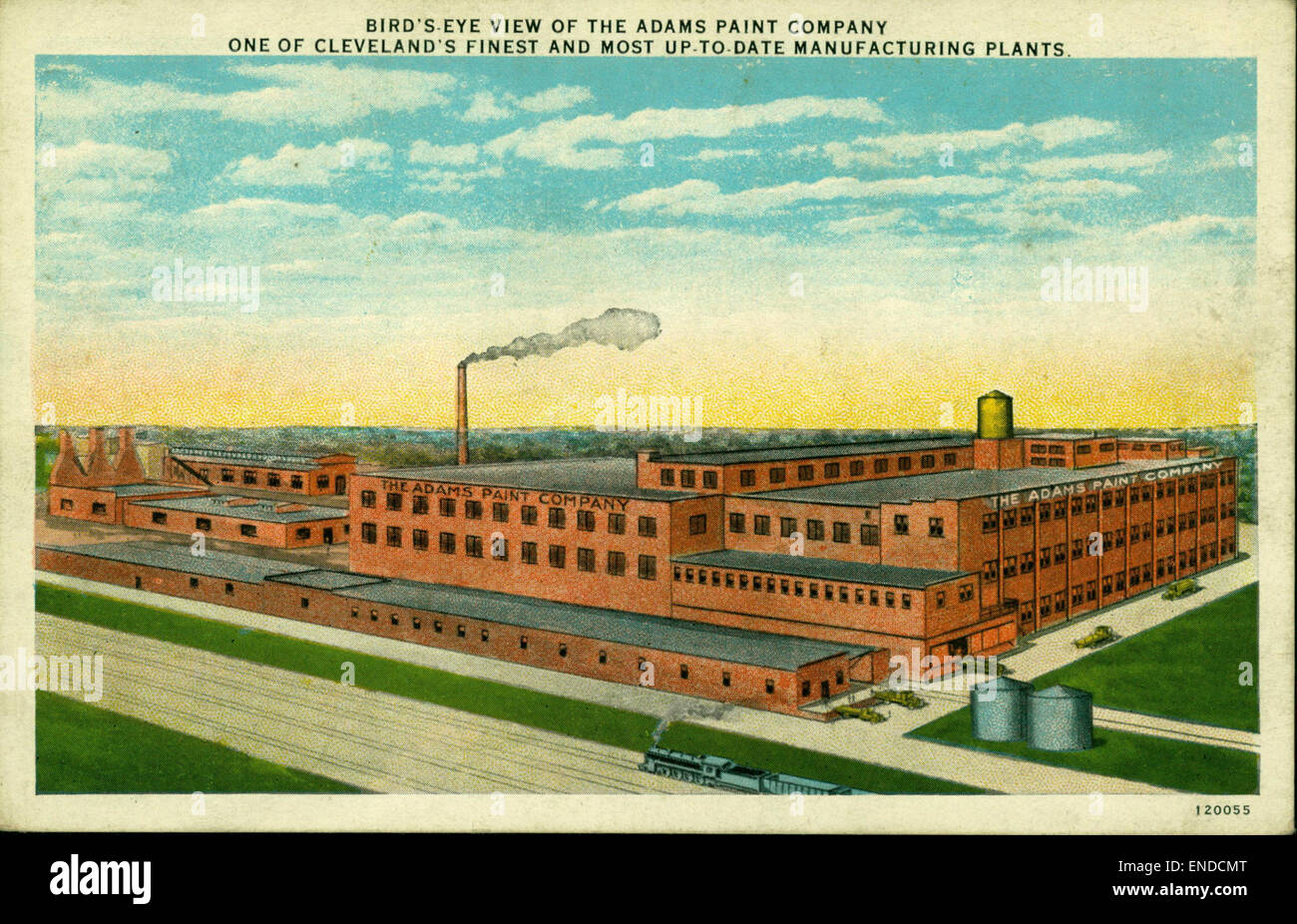 Bird's Eye View of Adams Paint Company Stock Photo - Alamy