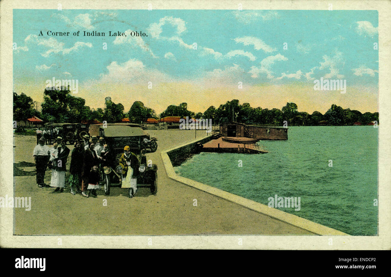 A scenic view depicting the corner of *Indian Lake*, capturing its ...