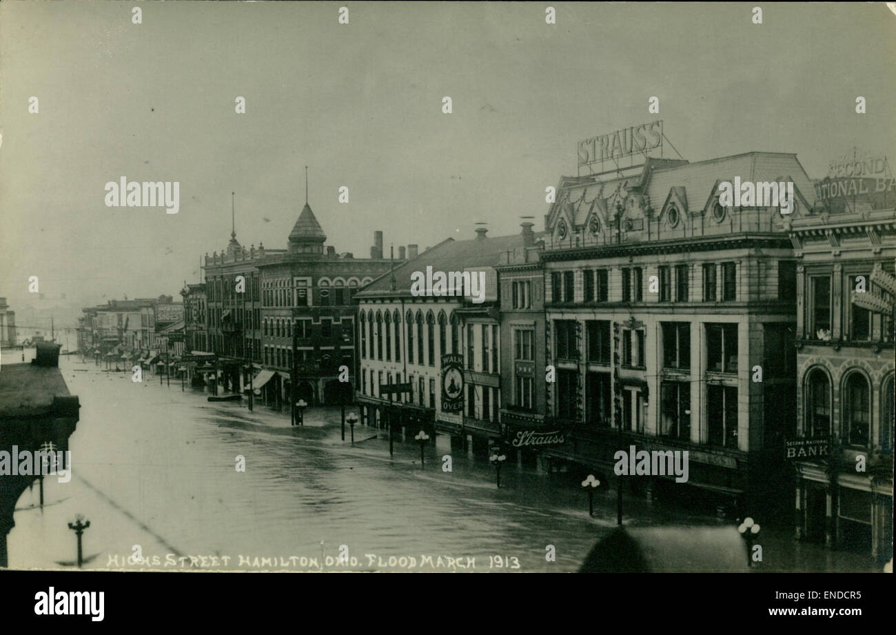 A digital postcard depicting the aftermath of floods in Hamilton, Ohio ...