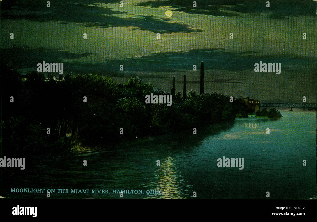 Moonlight on the Miami River Moonlight on the Miami River Stock Photo ...