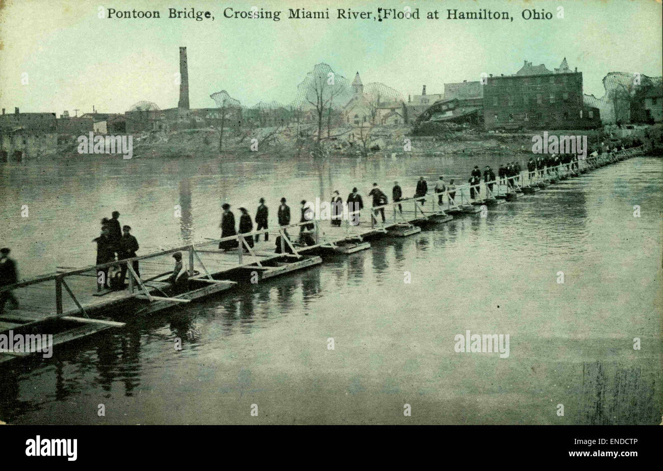 A pontoon bridge is a floating bridge that is supported by barges or ...