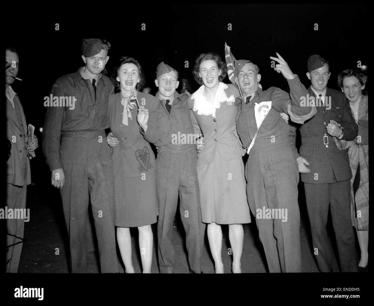 The V-E Day celebrations marked the end of World War II in Europe, as ...