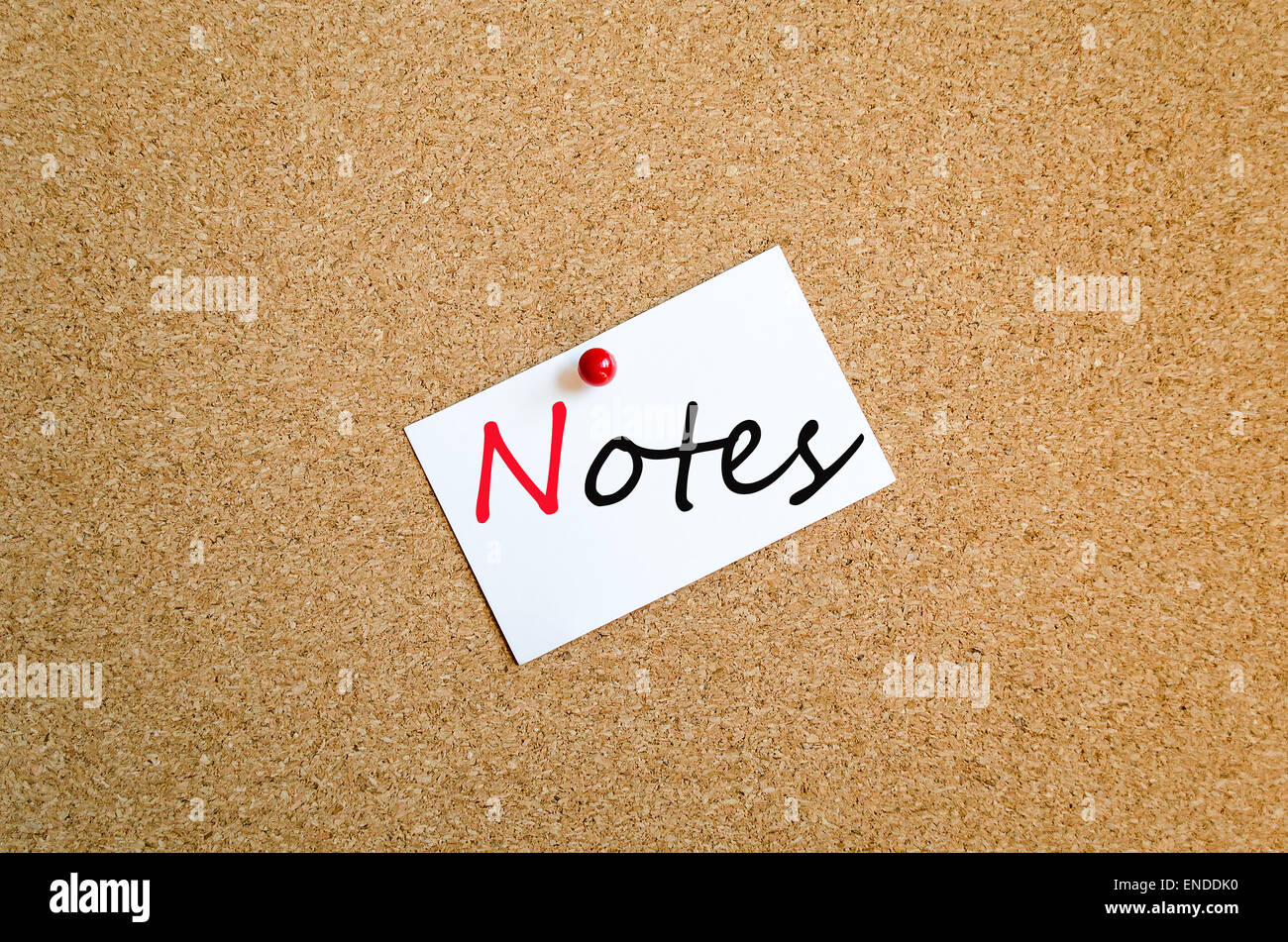 Sticky Note On Cork Board Background Notes Concept Stock Photo - Alamy