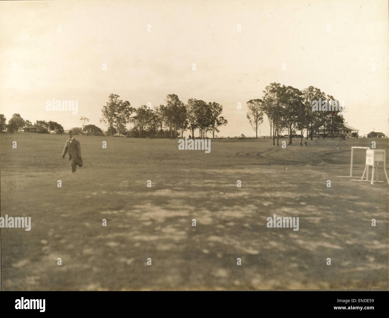 A 1929 view of the Brisbane Golf Club shows the course’s landscape and ...