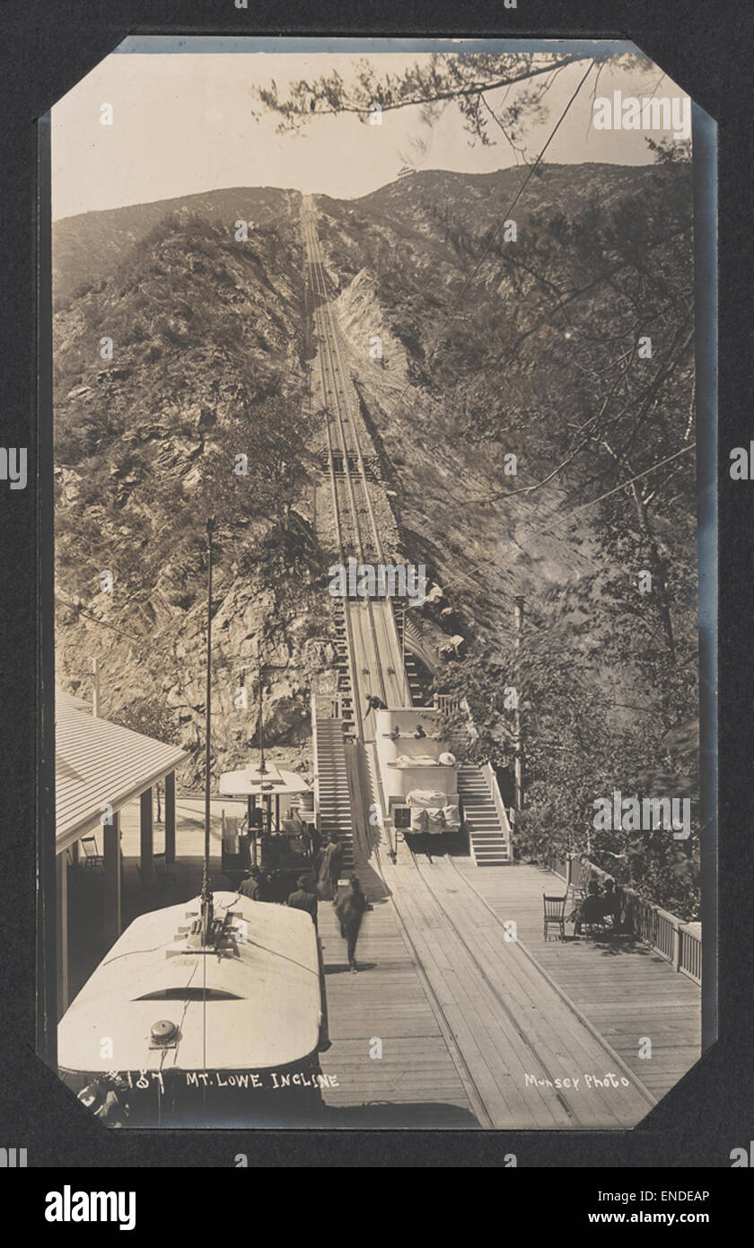 The Mount Lowe Incline, part of the historic Mount Lowe Railway, was an ...