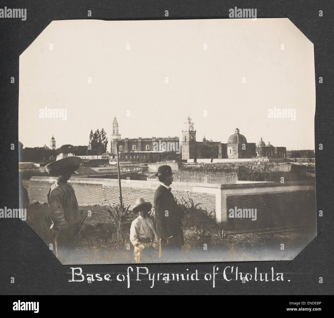 The Base of the Pyramid of Cholula, one of the largest pyramids in the ...