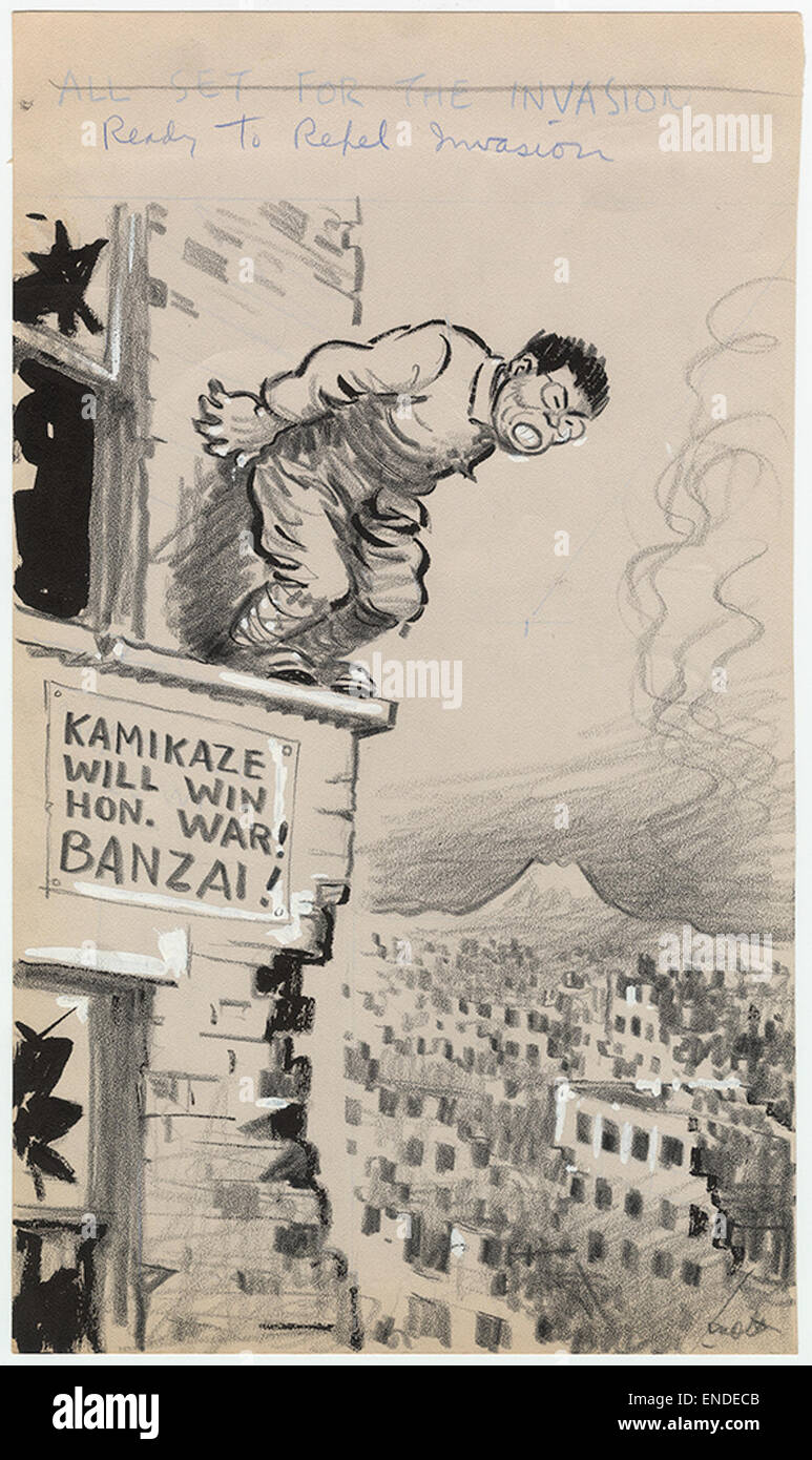 World war ii japanese cartoon hi-res stock photography and images - Alamy