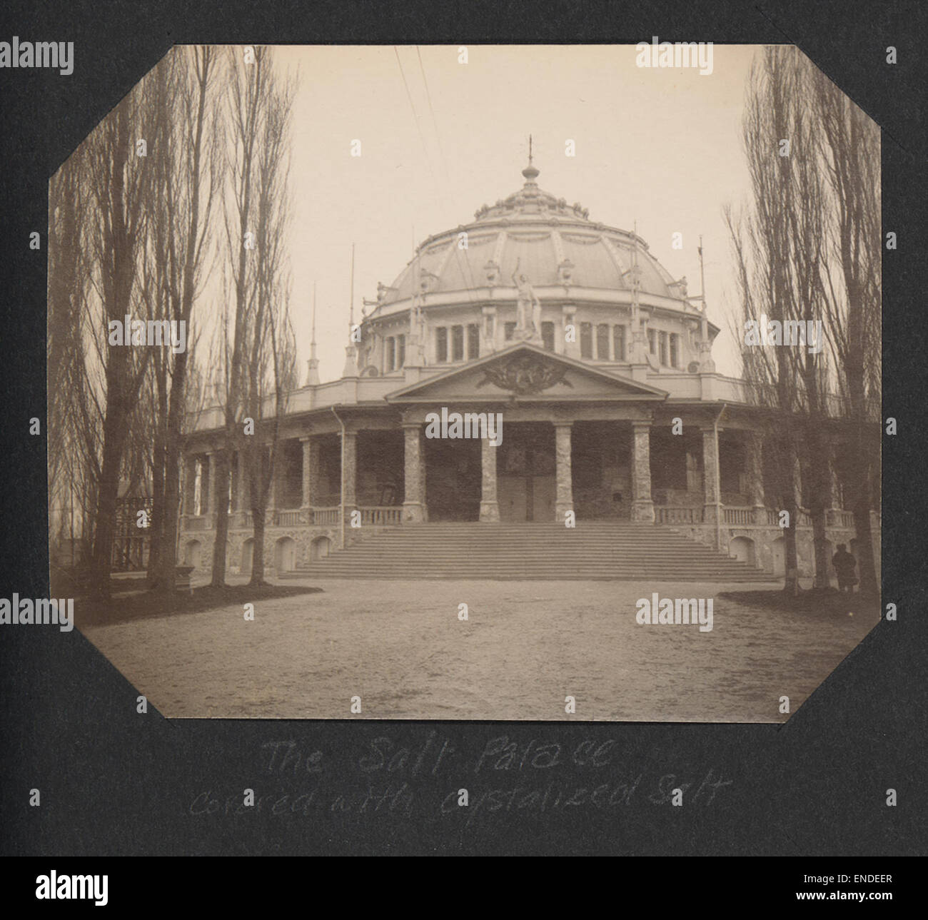 The Salt Palace, covered in crystallized salt, was a striking structure ...