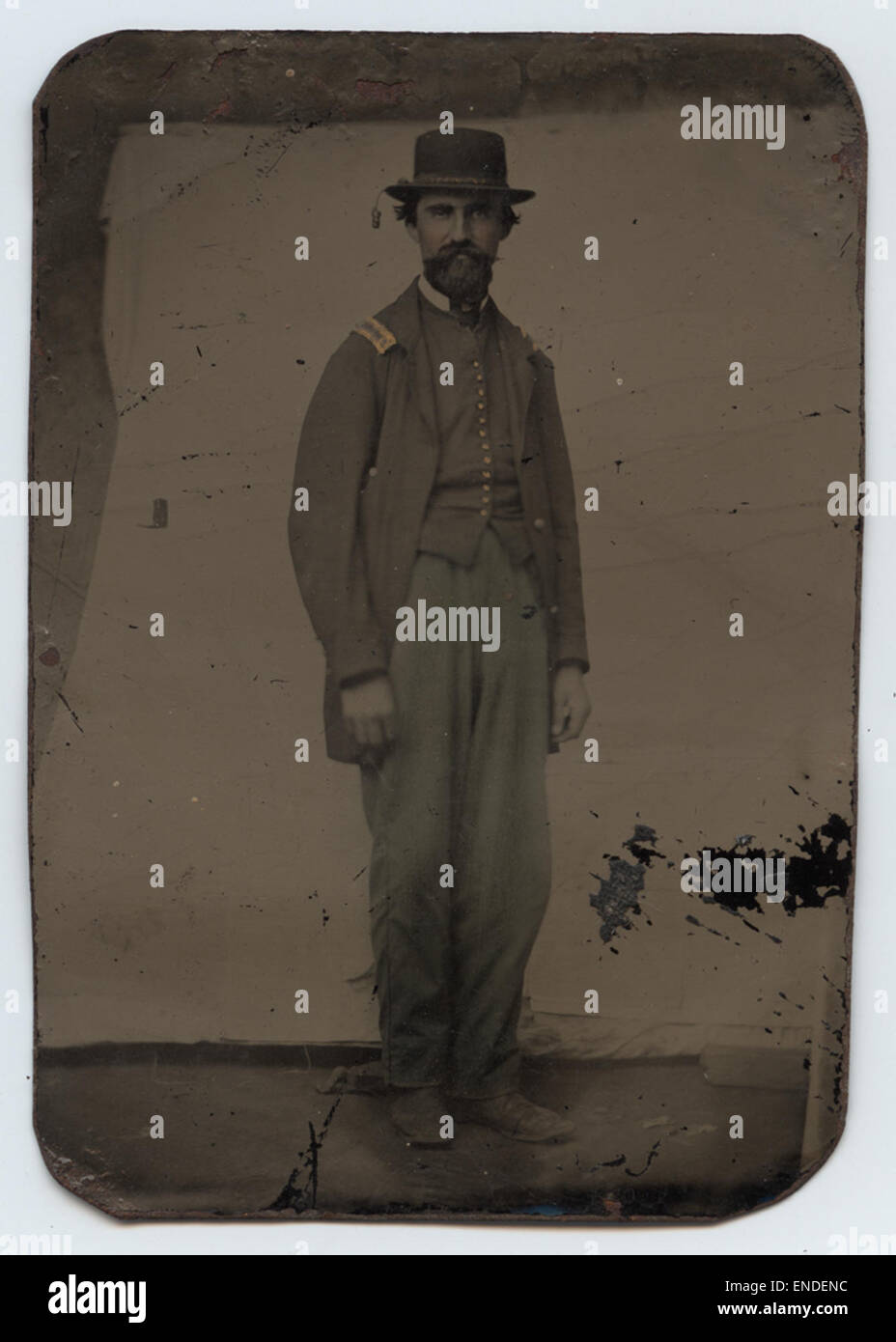 This image depicts a Confederate officer from the American Civil War ...