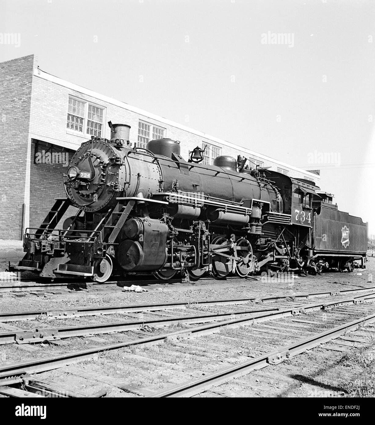 [Missouri-Kansas-Texas, Locomotive No. 734 with Tender] Stock Photo - Alamy