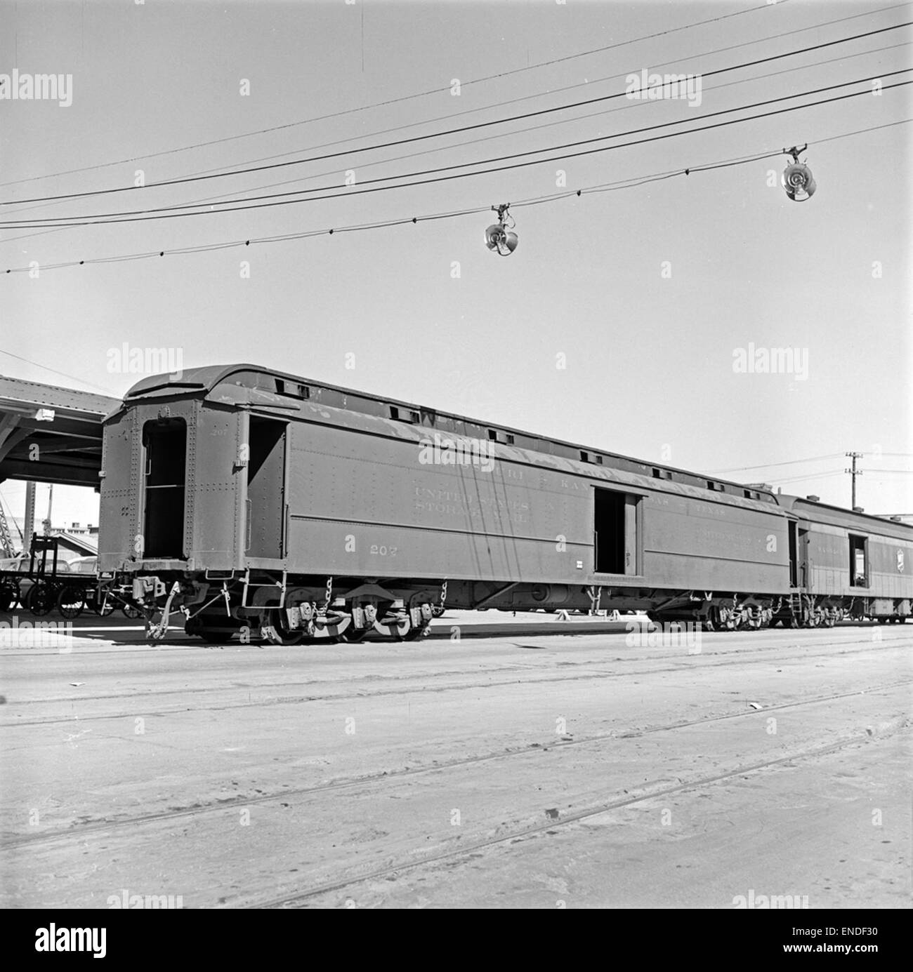 [Missouri-Kansas-Texas, Storage Mail Car No. 207] Stock Photo - Alamy